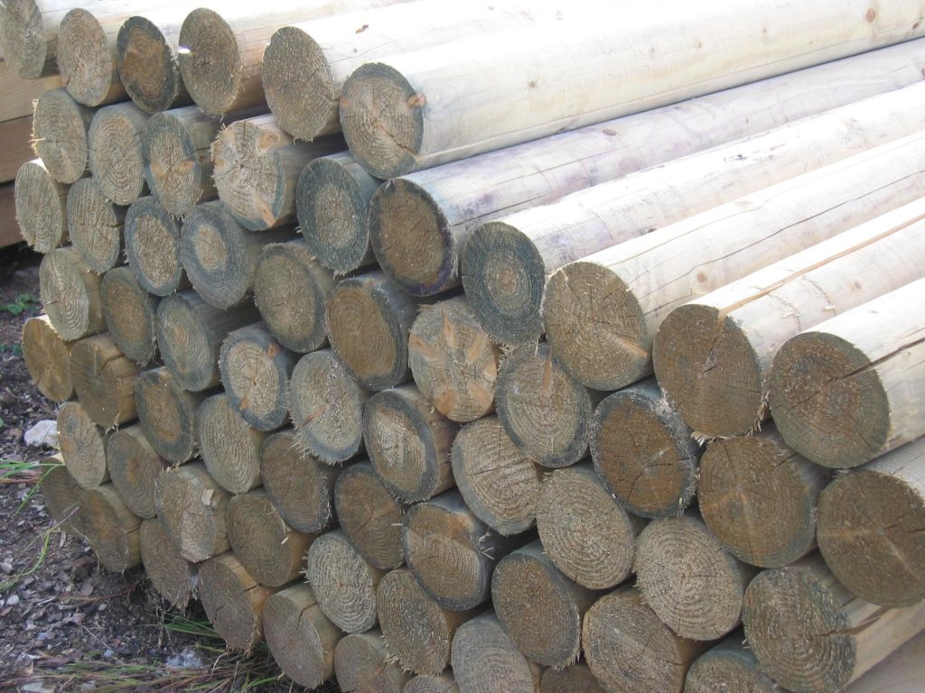 Wooden Machine Round Poles s - Duncombe Sawmill, local and UK delivery ...