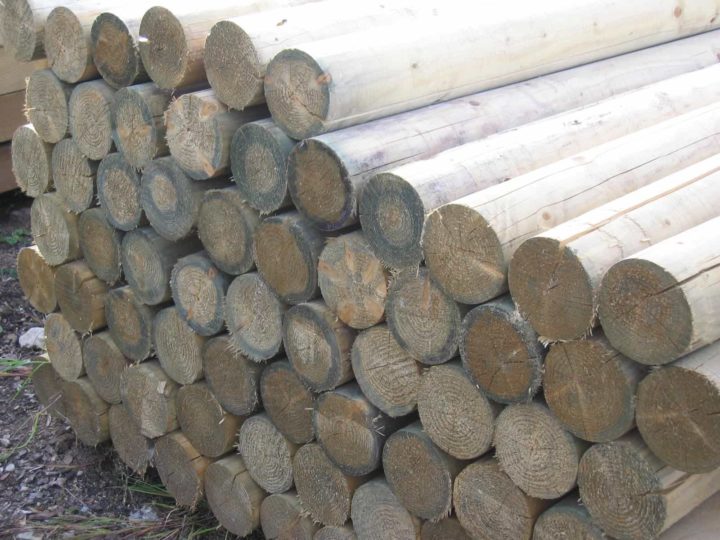 Wooden Machine Round Poles s - Duncombe Sawmill, local and UK delivery ...
